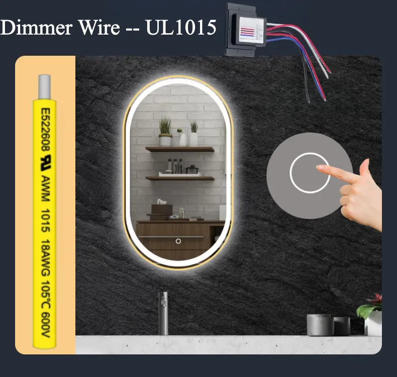 UL1015 hook-up wire, PVC insulated,105℃, 600V, awm 1015 wire 18awg